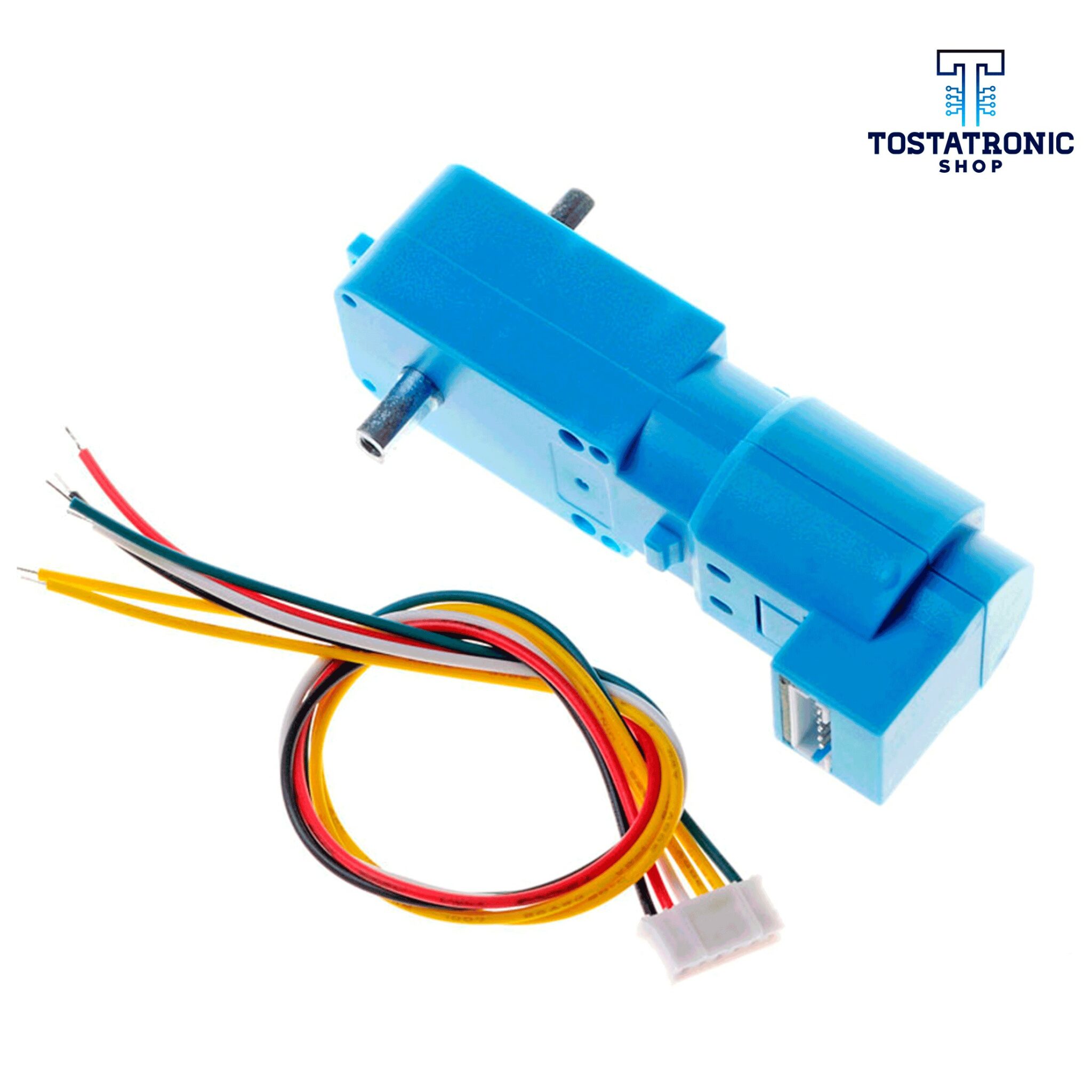 Motorreductor Con Encoder Tipo Hall Con Doble Eje 3-6V 150RPM – Tostatronic