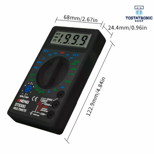 Multimetro Digital DT830B Con Bateria Incluida – Tostatronic