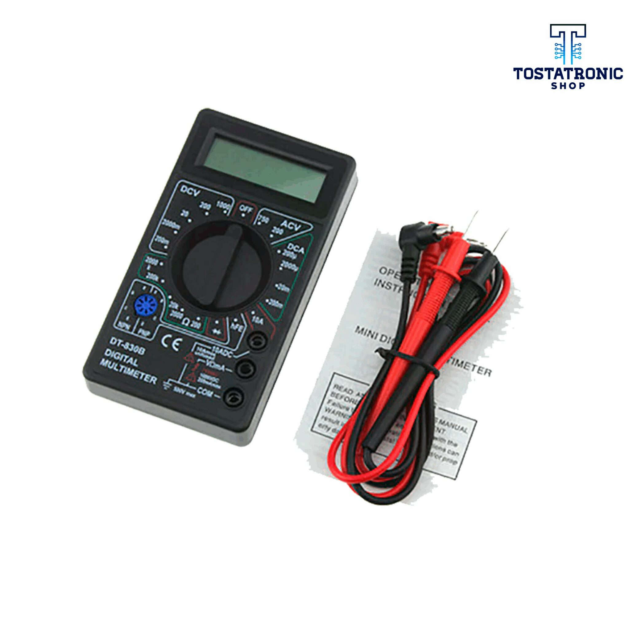 Multimetro Digital DT830B Color Negro – Tostatronic