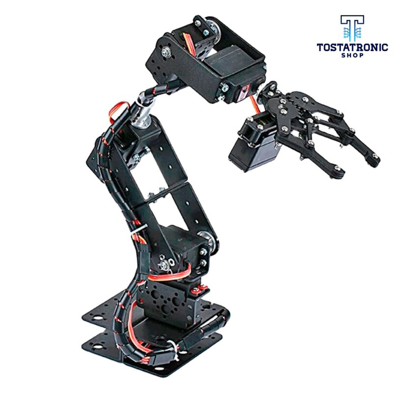 Brazo robot de 6 grados de libertad (Sin Servos) – Tostatronic Brazo robot de 6 grados de libertad (Sin Servos) – Tostatronic